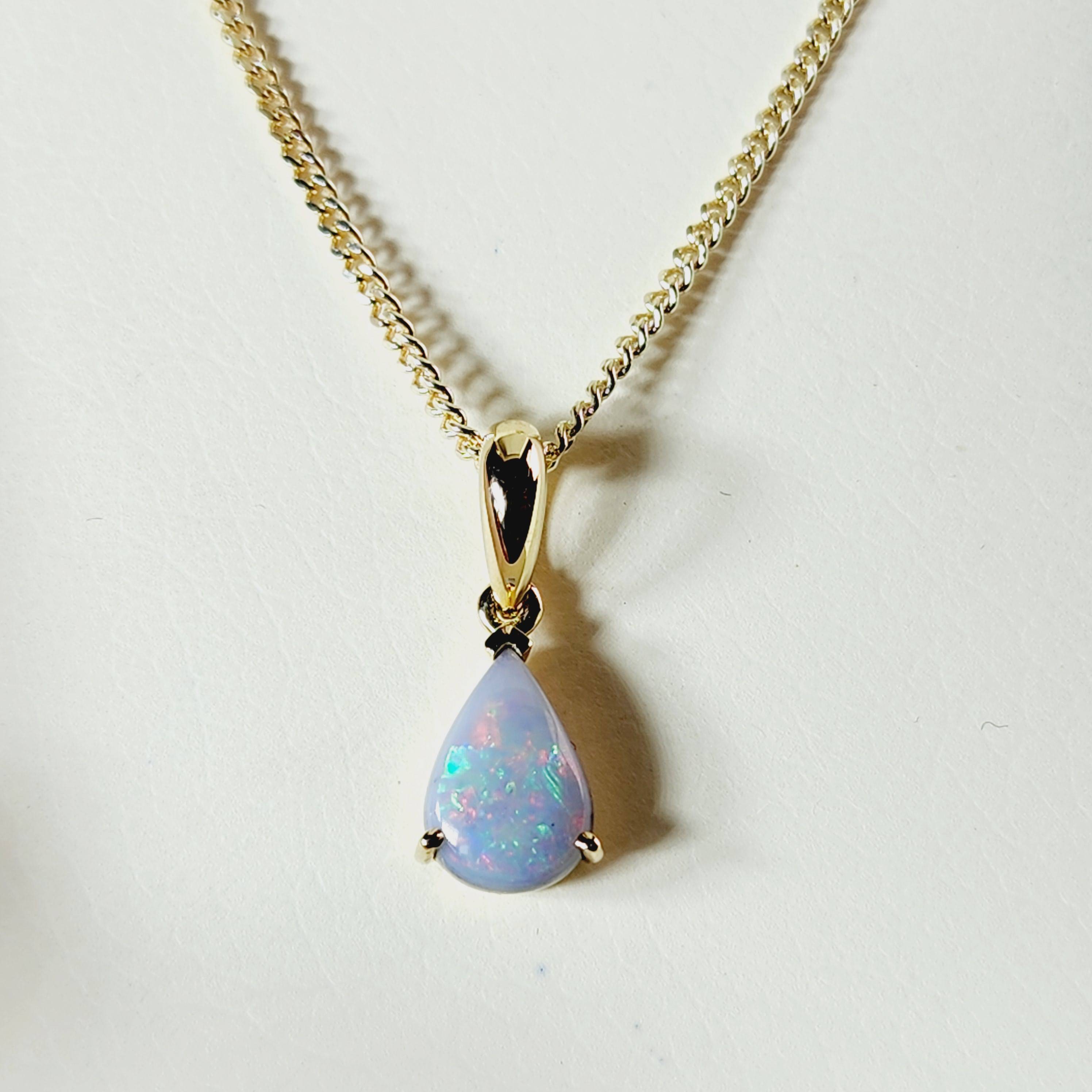 Gold Opal Pendant - Australian Opal Jewellery Online Store