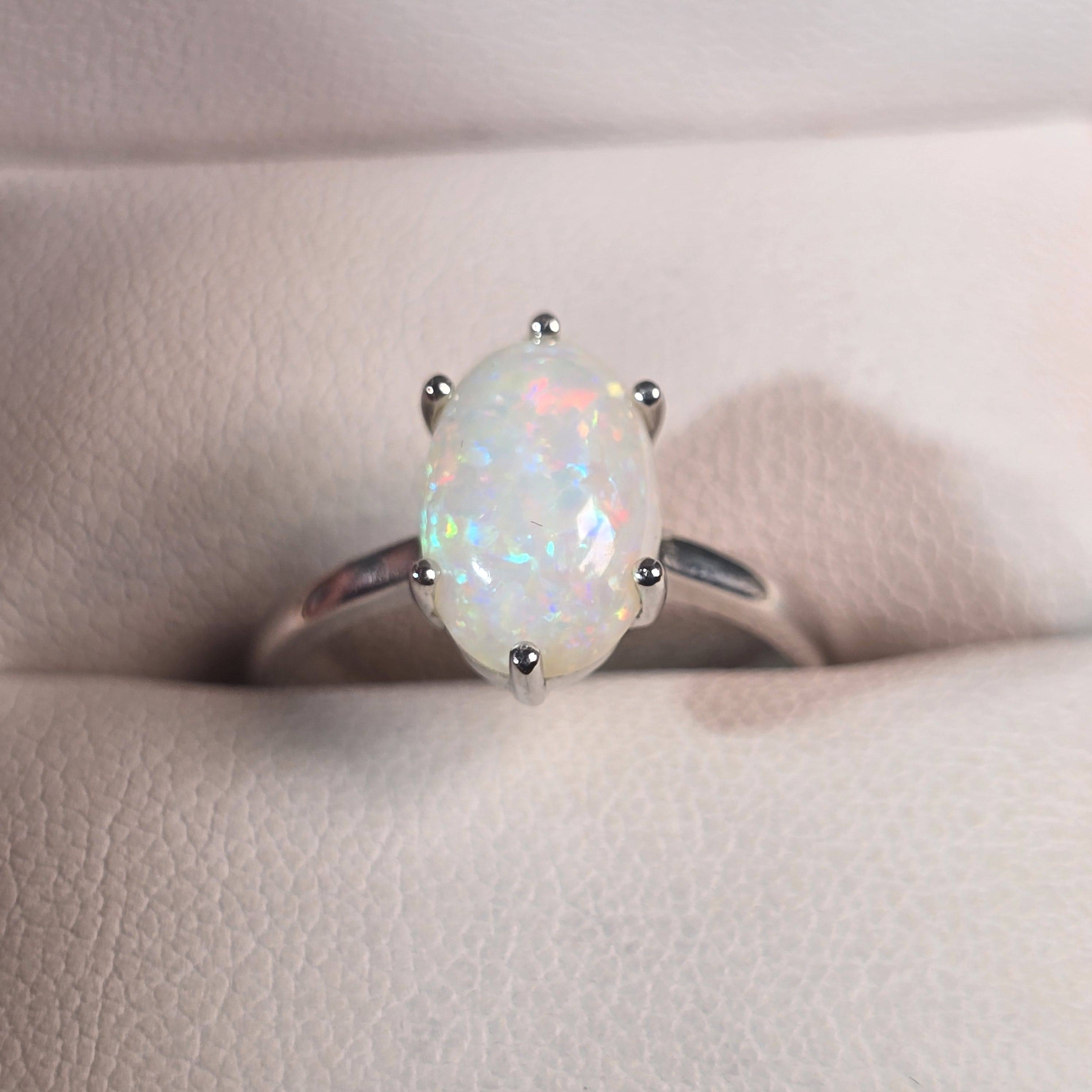 Light Opal Ring - Australian Opal Jewellery Online Store